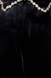 Black Long Sleeve Velvet Tunic With Diamante Collar - Black – The ...